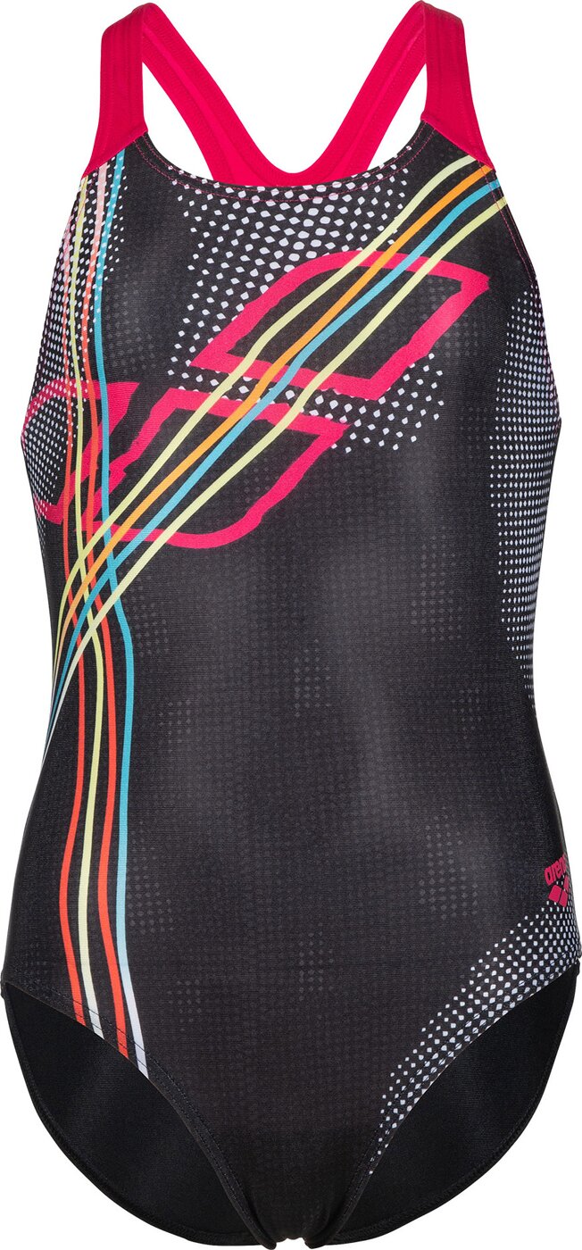 ARENA GIRL'S SWIMSUIT SWIM PRO BACK BLACK-FREAK ROSE | Intersport Butsch